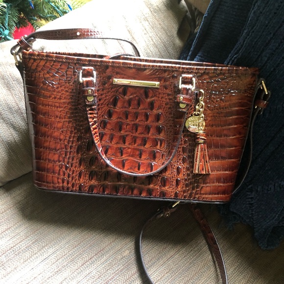 Brahmin | Bags | Brahmin Mini Asher Pecan Melbourne Genuine Leather ...